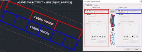 Divide Lot Across Width Line In Cad Spcad Lot Division Tool