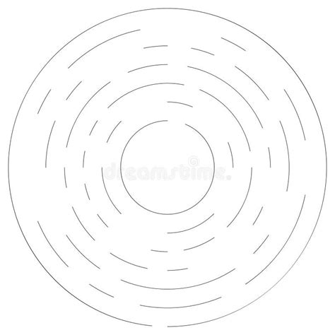 Segmented Circular Concentric Circle Element Stock Vector Illustration Of Cycle Abstract