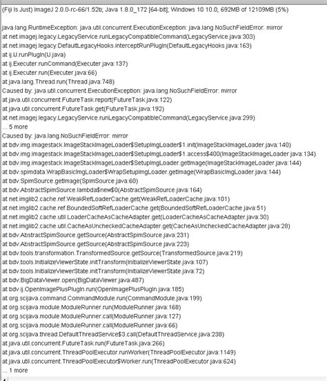 bigstitcher bigdataviewer error after fiji update usage and issues