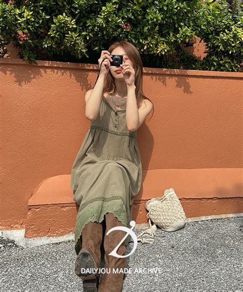 데일리쥬 [made] 스텔라 빈티지 레이스 셔링 나시 원피스 3 Color