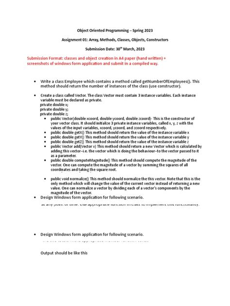 assignment of oop pdf