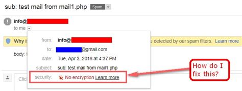 No Encryption Error When Using Php Mail Function Stack Overflow