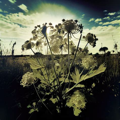 Hogweed Heracleum Cow Parsnip Invasive Plant Anxious Depressive Image Abstract Generative