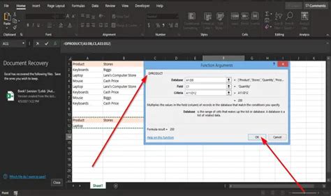 How To Use Dproduct Function In Excel