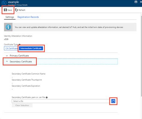 roll x 509 certificates in azure iot hub device provisioning service