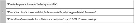 Solved What Is The General Format Of Declaring A Variable Chegg