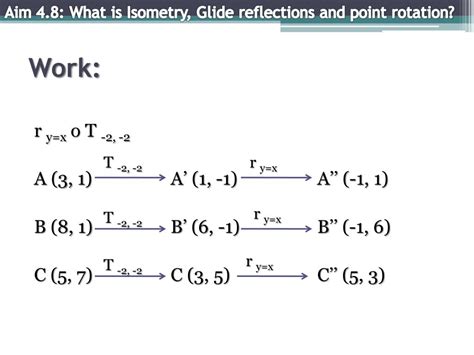 Ppt Aim 48 What Is Isometry Glide Reflections And Point Rotation