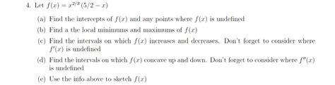 Calculus What Does This Problem Mean By Consider Where F Is Undefined For Fx I Dont See