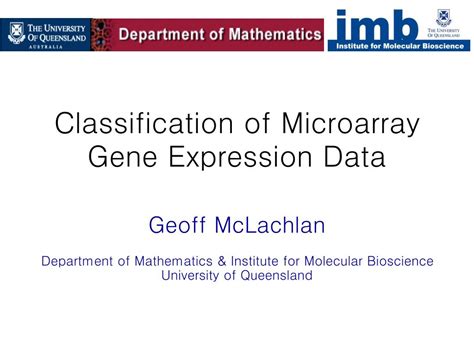 Ppt Classification Of Microarray Gene Expression Data Powerpoint