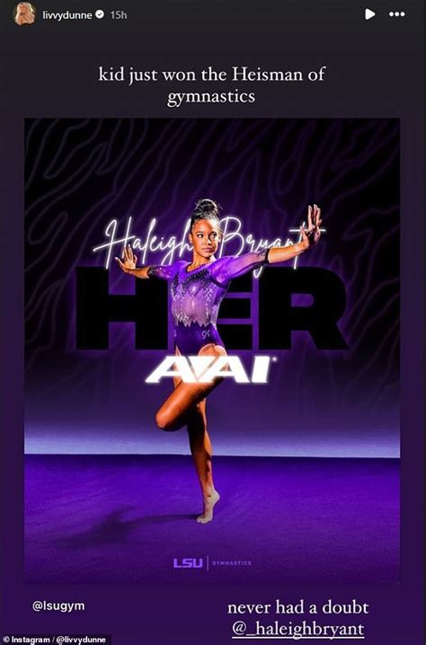 Olivia Dunne Congratulates Lsu Teammate On Winning Top Award Ahead Of