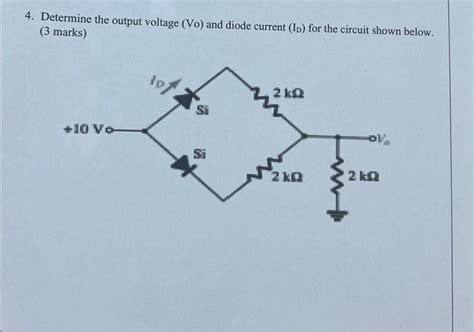 Solved Determine The Output Voltage Vo And Diode Chegg