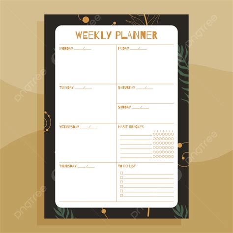 주간 플래너 인쇄 컨셉 템플릿 템플릿 Psd 다운로드 디자인 자료 다운로드