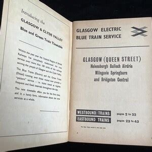 Original British Railways Scotland Timetable Booklet 1962 Blue And Green