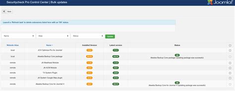 Bulk Updates Securitycheck Pro Control Center User Guide