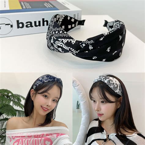 늘품 페잉패턴머리띠 반다나 페이즐리 헤어밴드 3color
