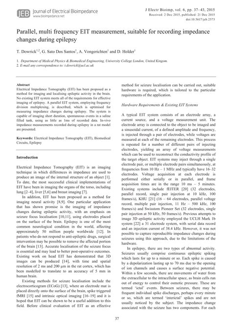 Pdf Parallel Multi Frequency Eit Measurement Suitable For Recording