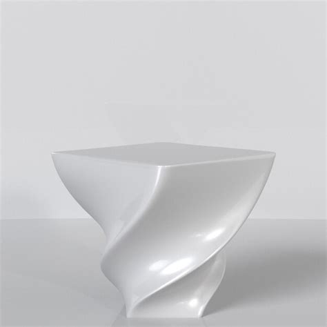 Premium Ai Image White Twisted Cube With White Backround