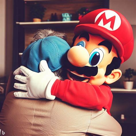 Mario Hugs Mom R Mario Ai Art