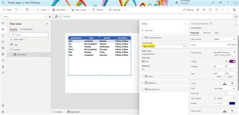 Power Apps Create A Data Table With Excel Data Crmonce
