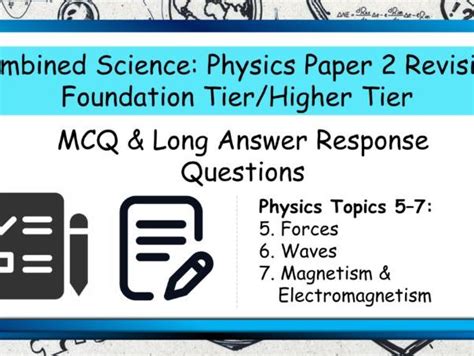 Physics Paper 2 Revision Mcqs And Long Answer Questions Aqa Gcse