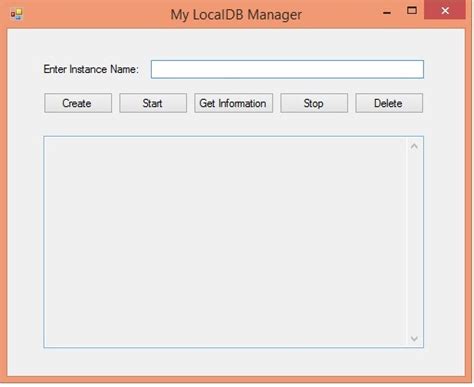 LocalDB Manager CodeProject