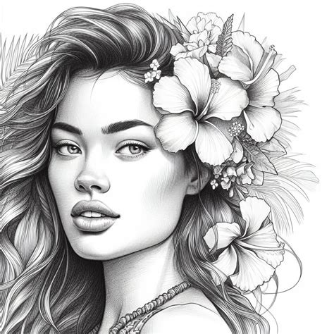 197 Beautiful Global Women In Coloring Pages Printable Adult Coloring Pages Download Grayscale
