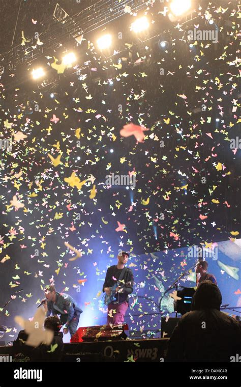 Chris Martin L Frontman Of The British Rock Band Coldplay Performs
