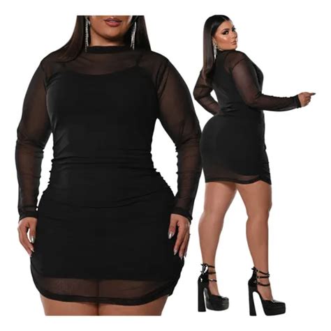 Vestido Com Sobreposi O Em Vestido De Tule Plus Size Drapa Mercadolivre