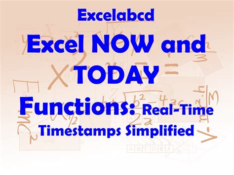 Now And Today Functions Real Time Timestamps Simplified