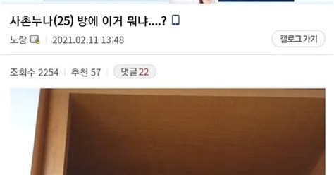 사촌누나의 방에 의외의 물건이