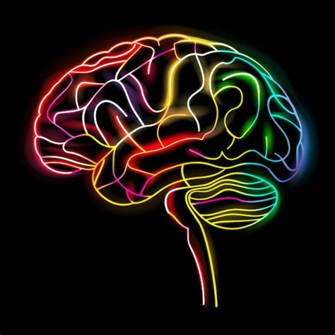 Premium Photo Illustration Of A Neon Brain With Neural Connections Artificial Intelligence