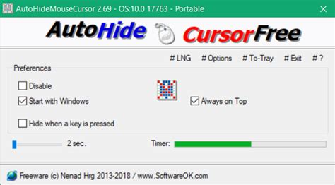 hide mouse cursor and pointer on windows using autohidemousecursor