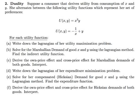 Solved Suppose A Consumer That Derives Utility From