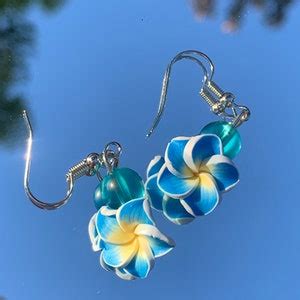 Plumeria Flower Earrings Etsy