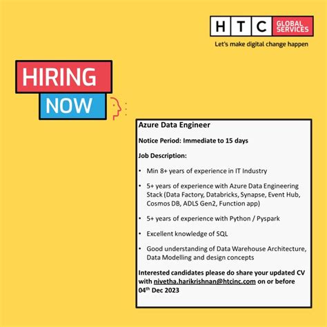 Nivetha H On Linkedin Professionals Azure Dataengineers Chennai