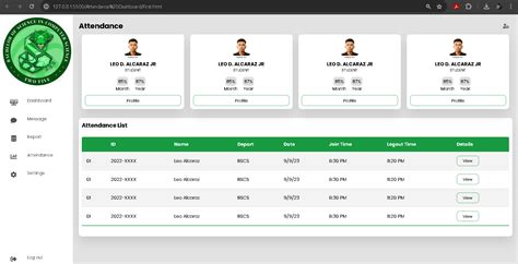 Attendance Dashboard Devpost
