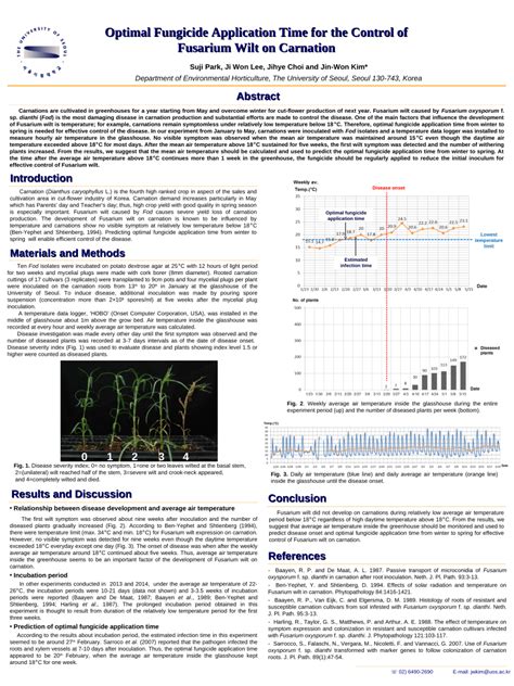 Pdf Optimal Fungicide Application Time For The Control Of Fusarium Wilt On Carnation