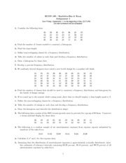 Assignment ECON Statistics Bus Econ Assignment Due Due Due Friday January Th