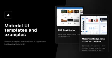 material ui templates and examples vercel