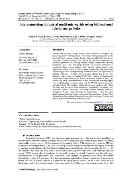 Interconnecting Industrial Multi Microgrids Using Bidirectional Hybrid Energy Links Pdf