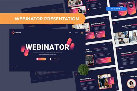 Шаблон Keynote для вебинара Presentation Templates Включая вебинар и онлайн Envato Elements