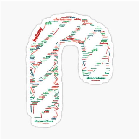 Christmas Wordcloud Sticker For Sale By Menrad Redbubble