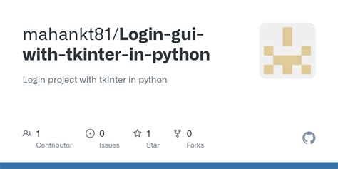 Github Mahankt81login Gui With Tkinter In Python Login Project With