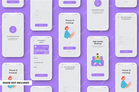 Modelo De Aplicativo De Maquete De Argila Para Telefone 12 Modelo De Interface Do Usuário Do