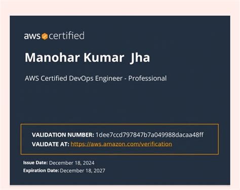 Manohar Kumar Jha On Linkedin Aws Aws Devops Devopsengineer Awscertified