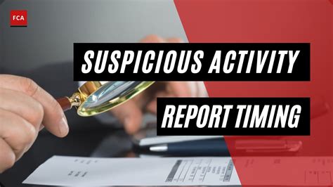 Suspicious Activity Report Timing
