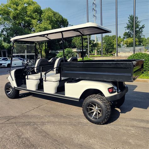 4 Seat Passengers Electric Utility Golf Cart Truck Vehicle With Cargo