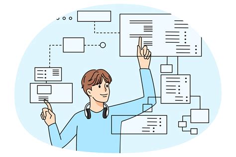 male software engineer working with project launch online man