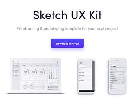 sketch ux kit for wireframing and prototyping freebiesbug
