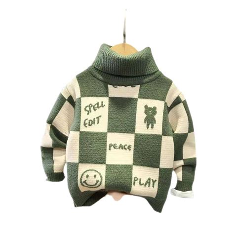 Badu Bg Пуловери за момчета Есен Зима Детски плетени суичъри за бебета от 1 до 6 години Вълнени